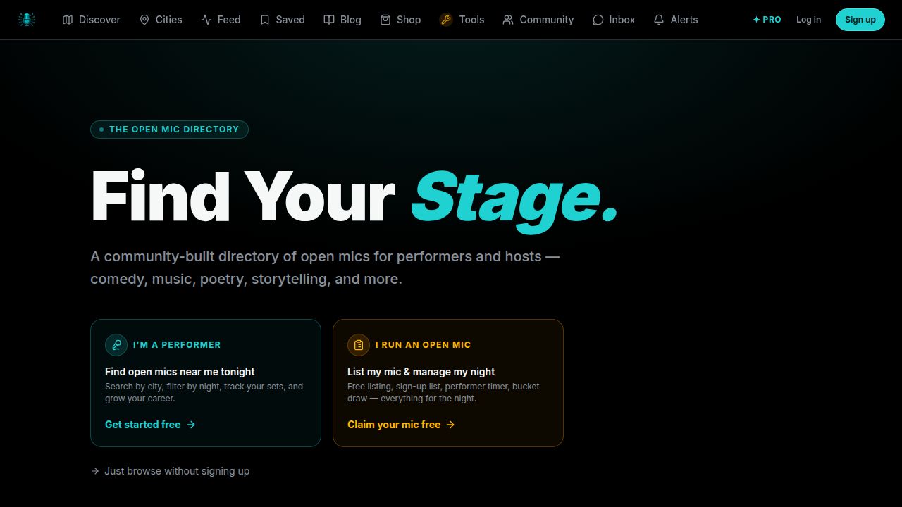 Browse Open Mics Near You | Open Mic Search